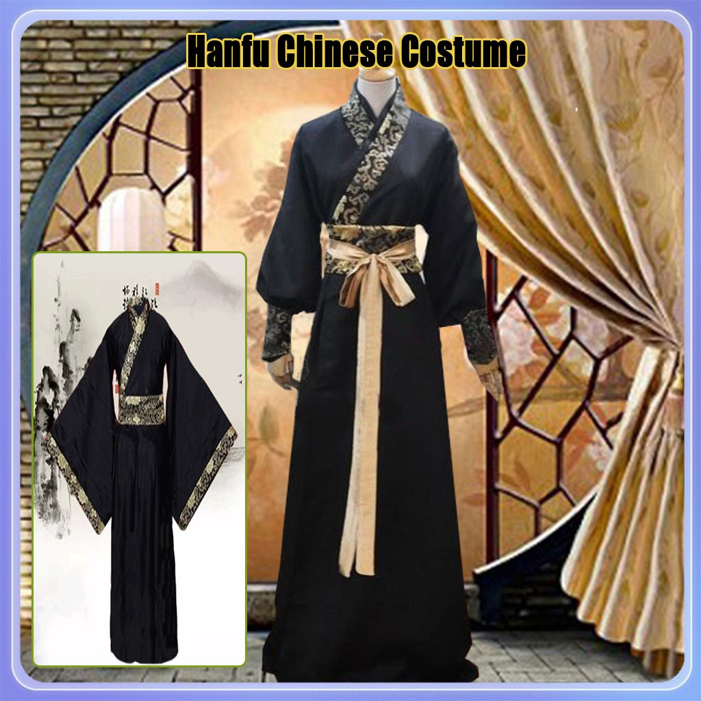 Men's Ancient Traditional Chinese Costume Tang Clothes For Halloween ...