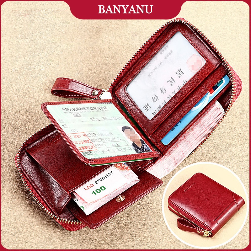 BANYANU Lady Small Purse Original Zipper Driver License Card Holder ...