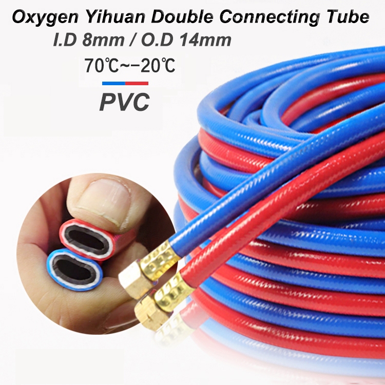 1 Roll PVC Oxygen Pipe Metal Welding Cutting Industrial Acetylene Pipe ...