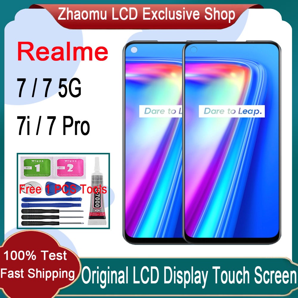 Original AMOLED Realme 7 4G 7 5G 7i 7 Pro LCD Display Touch Screen ...