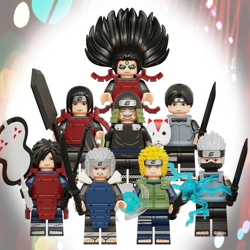 Naruto Building Blocks Minifigures Small Particles Assembling Dolls ...