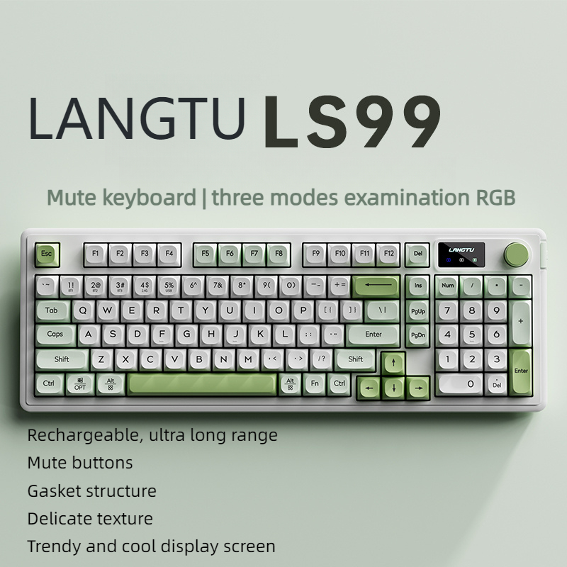【Authentic】LANGTU LS99 Mute keyboard, wireless bluetooth, mechanical ...