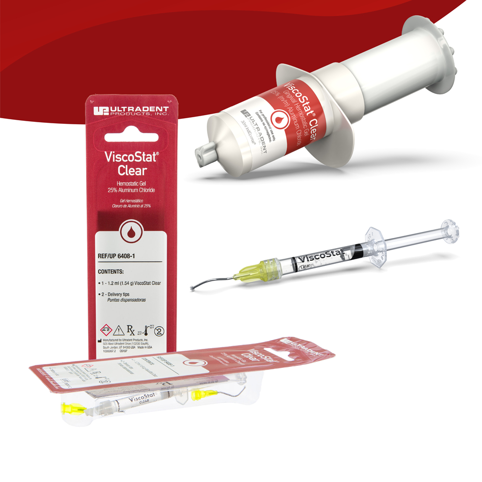 Ultradent ViscoStat Clear Gel 25% Aluminum Chloride 1.2ml tip dental ...