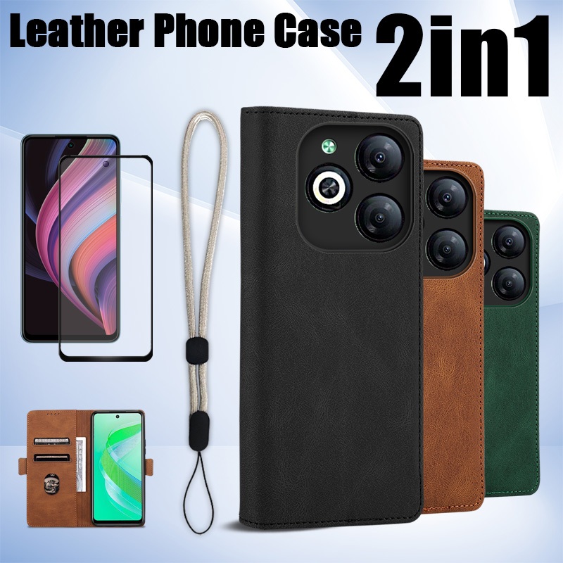 2 In 1 Flip Casing For Itel P55 4G/A666L Wallet leather Case with ...