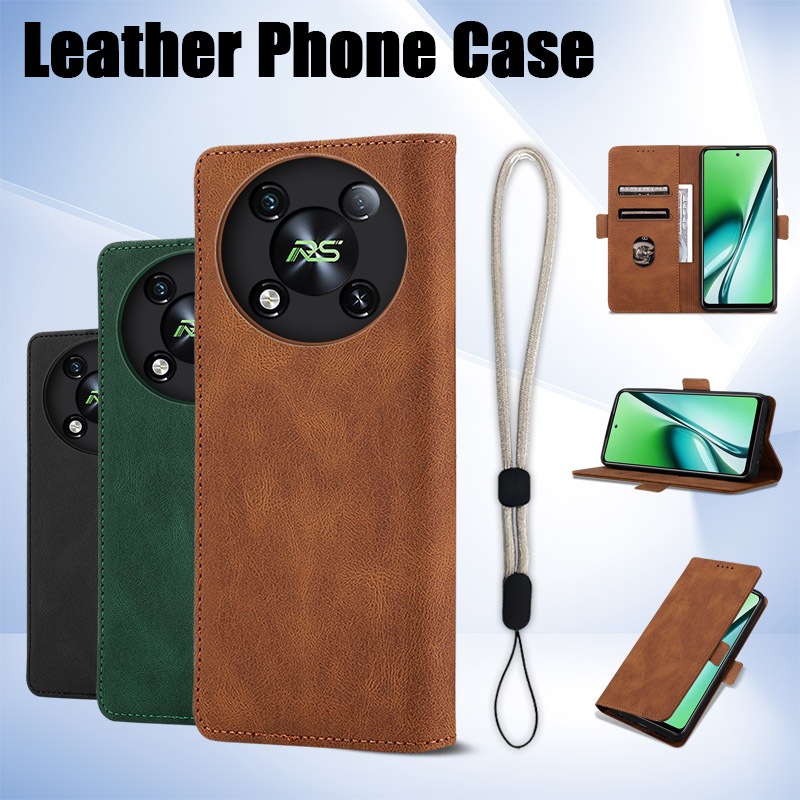 Luxury Flip Casing For Itel RS4/S666LN Wallet leather Case with ...