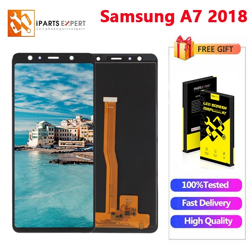 IPARTSEXPERT Lcd For Samsung Galaxy A7 2018 A750 Lcd Frame Replacement Touch Screen Digitizer ...