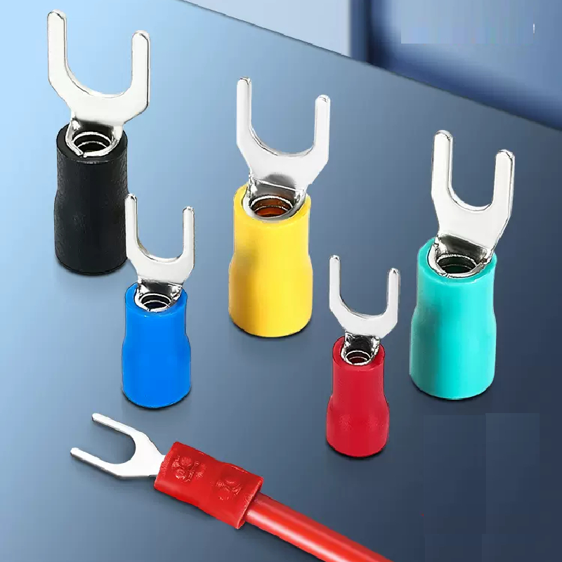 SV Series Cold Pressed Terminal Copper Wire Ear End Fork Shaped U ...