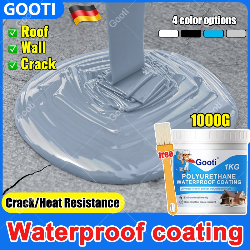 1000G Free Brush Gooti Super Waterproof Sealant For Roof Polyurethane Waterproof Coating For ...