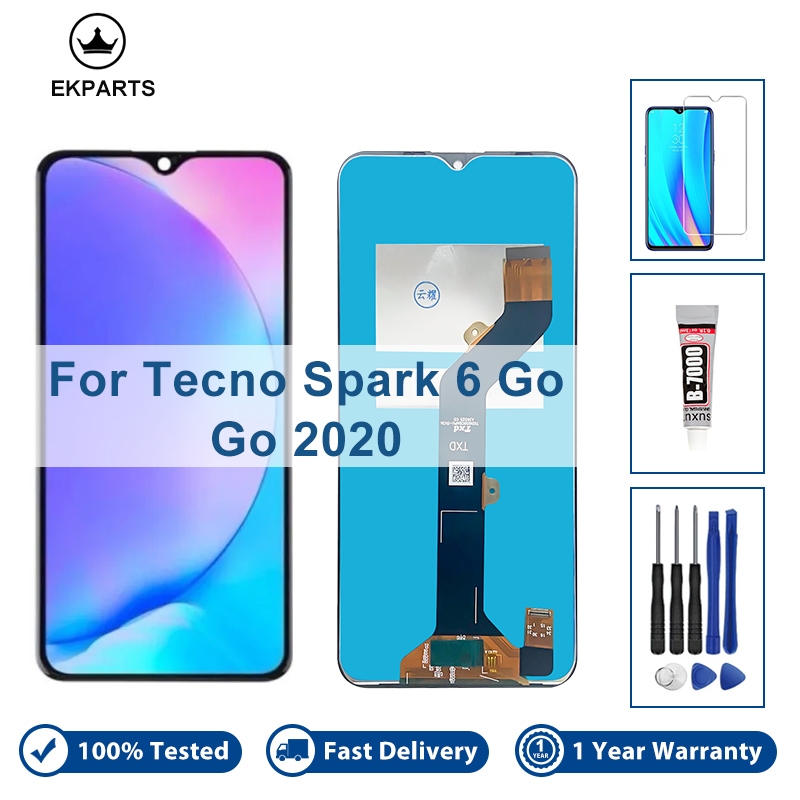 Original LCD For Tecno Spark 6 Go Go 2020 KE5j KE5S Display Touch Screen Assembly KE5k ...