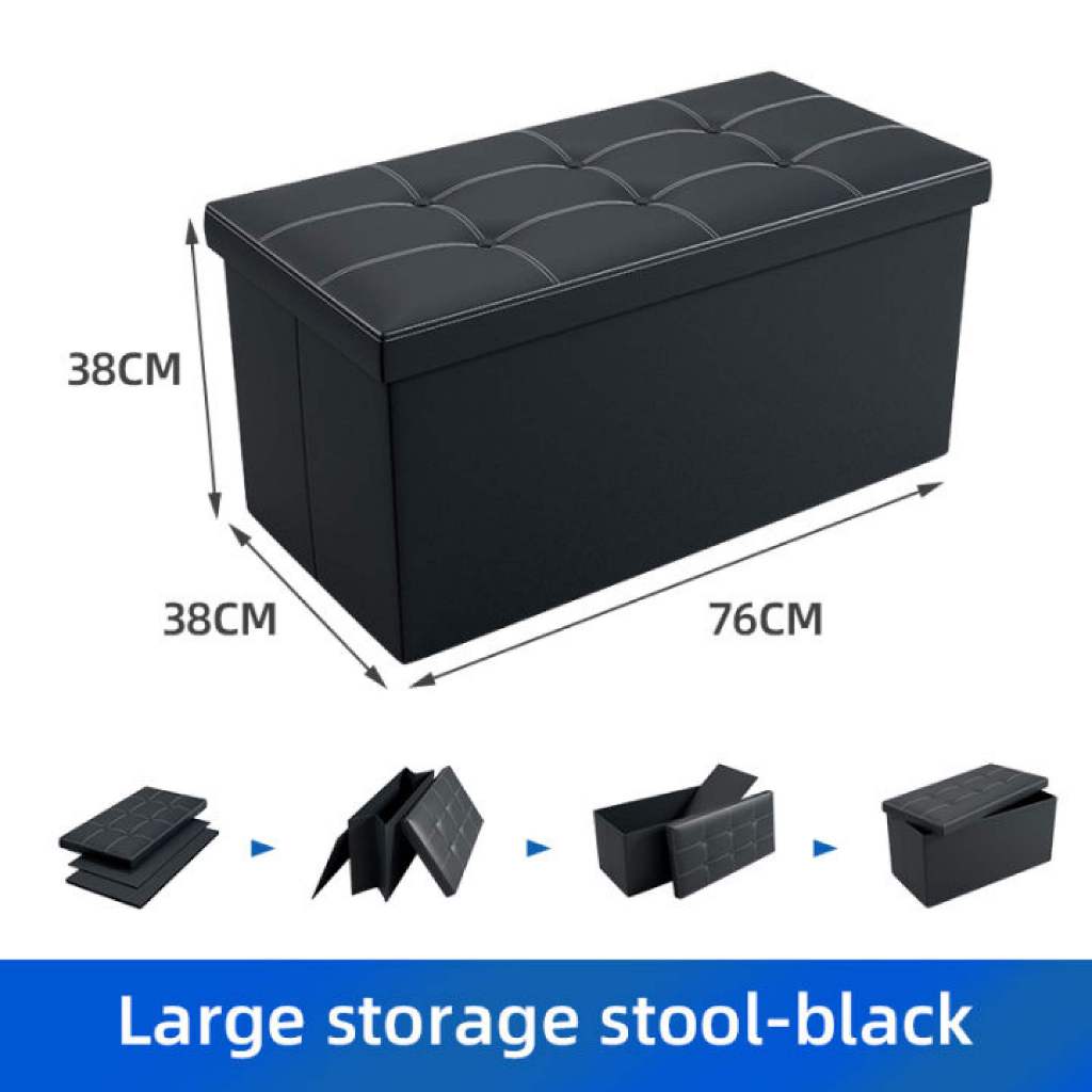【BUY 1 TAKE 1】110L Folding Sofa Storage Box Stool Foldable Storage ...