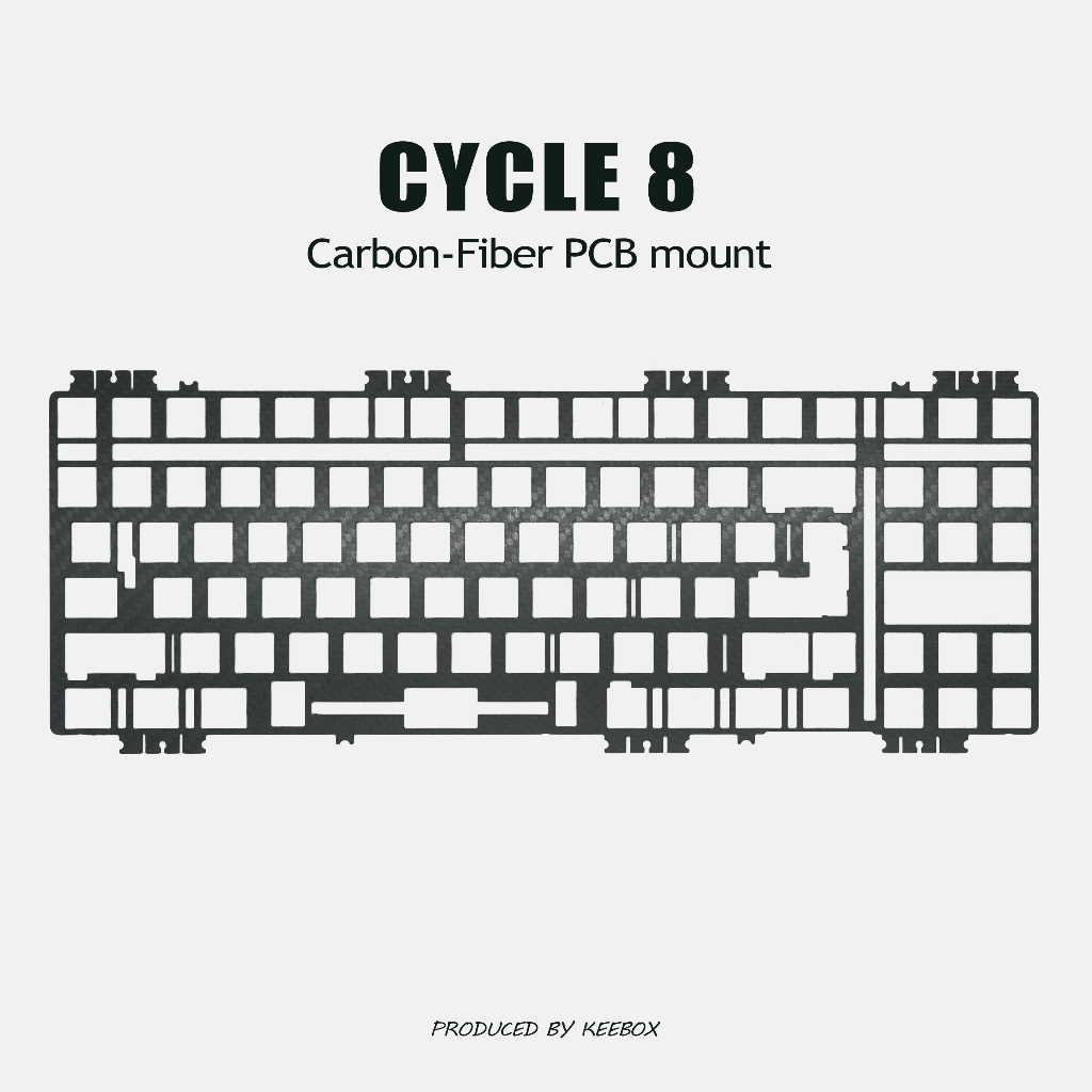 Cycle8 PCB Mount Plate Mount Mechanical Keyboard Custom Plate PC PP POM ...