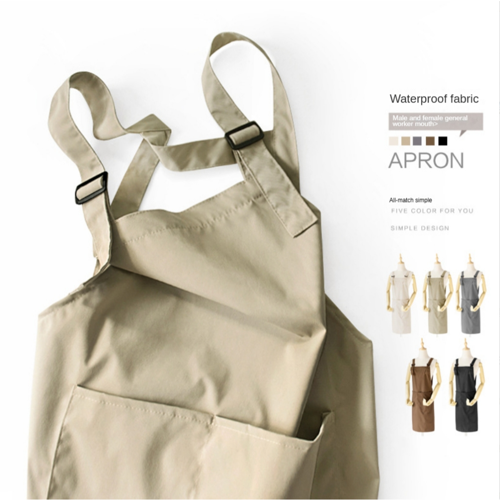 Ready Stock Japanese style apron custom apron solid color kitchen ...