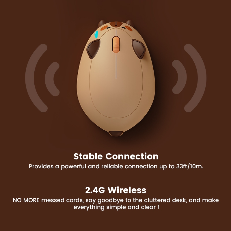 Akko Capybara Theme 2.4GHz Wireless Mouse for PC Laptop Computer ...