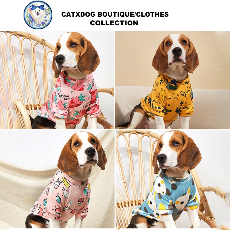 【Yuanzhss Pet】Cute and Comfortable Cartoon Printed dog clothes Dog T ...