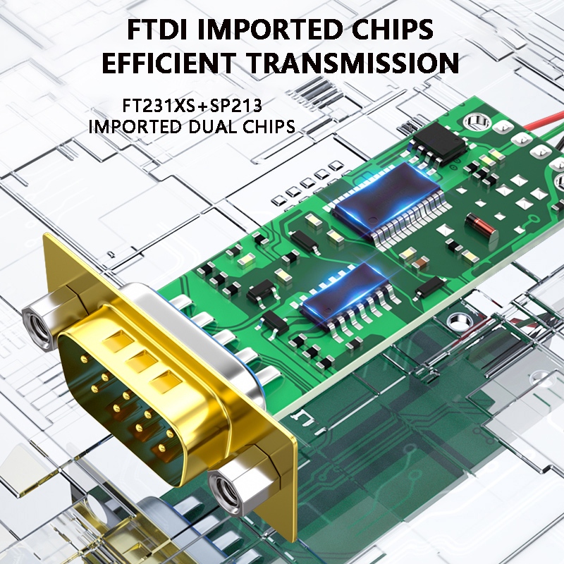 DTECH USB to RS232 Cable Rivet Nut Serial Cable DB9 Pin Adapter PDA 9 ...