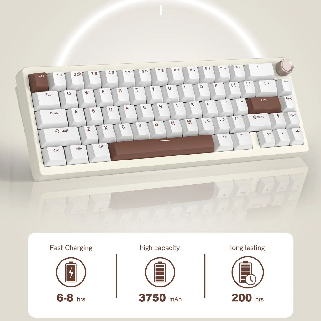 WOMIER SK65 QMK/VIA Wireless Mechanical Keyboard with Knob 65% Gasket ...