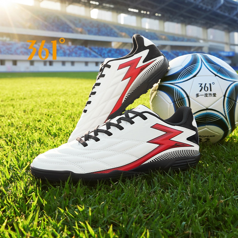 361 Degrees Men Football Shoes Non-Slip Outdoor Grass Spike Training ...
