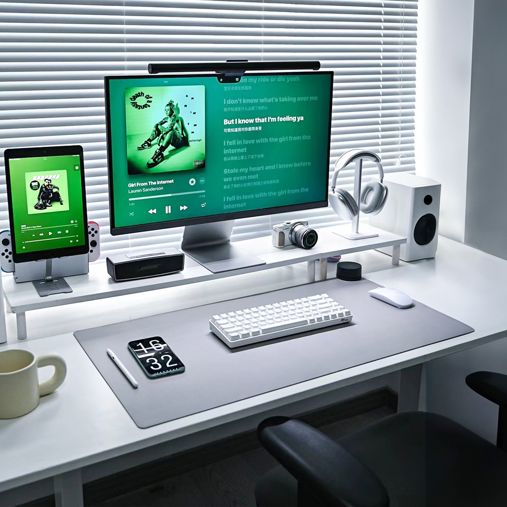 Large PU Mousepad 80x40cm / 90x45cm / 120x60cm Keyboard Mat Anti Slip ...