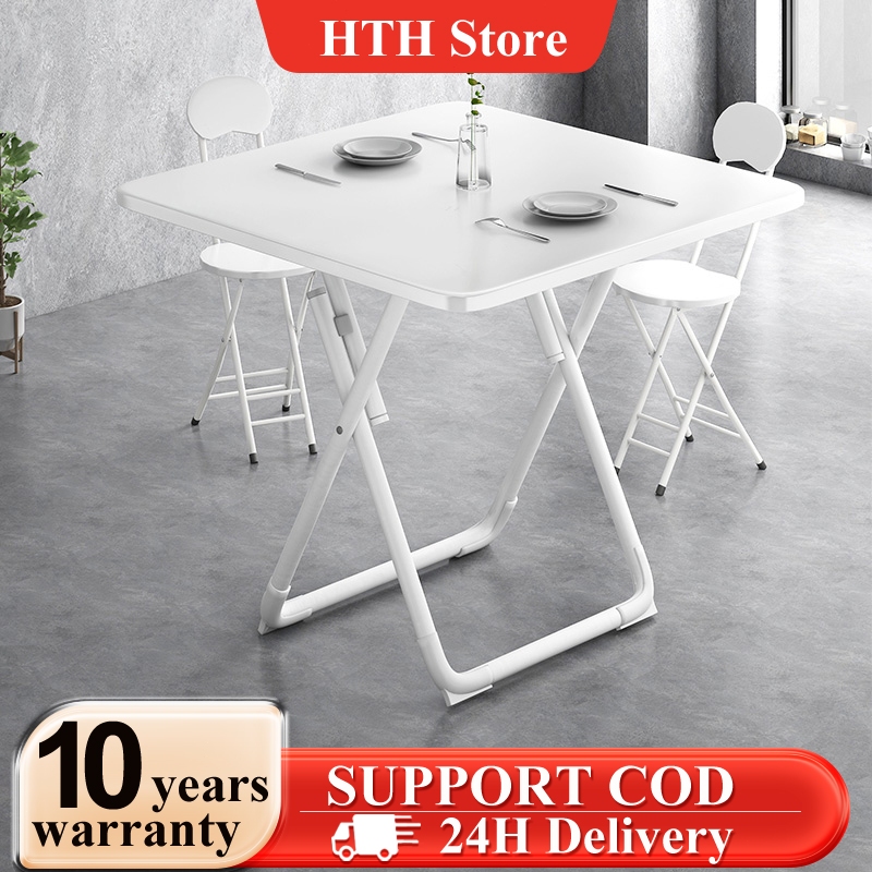 Foldable Square Table Solid Wood Easy to clean dining table outdoor ...