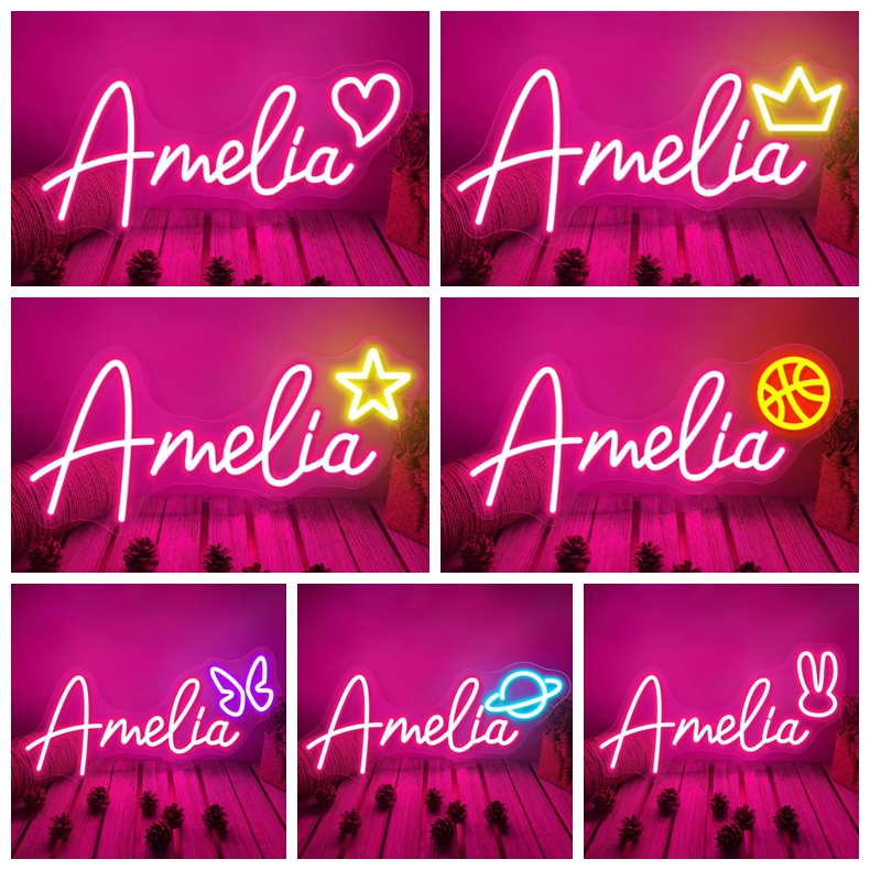 Personalized custom name and pattern LED neon lights, personalized ...