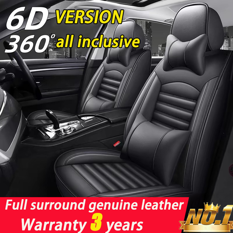 【Ready Stock】2024 Luxury Full surround genuine leather car seat cover ⭐ ...