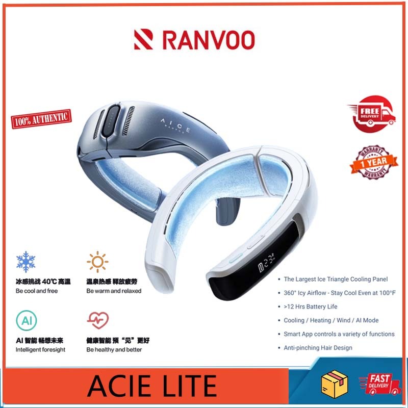 RANVOO AICE LITE Hanging Neck Air Conditioning New Refrigeration Hanging Neck Fan Silent Mini ...