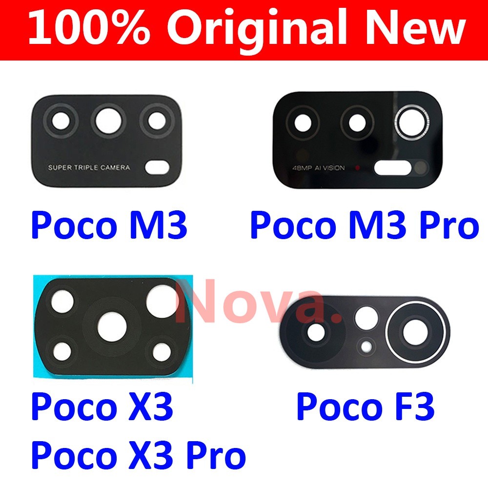 Back Camera Glass Lens Xiaomi POCO X3 Pro M3 M2 Pro Pocophone F1 F4 Mi ...