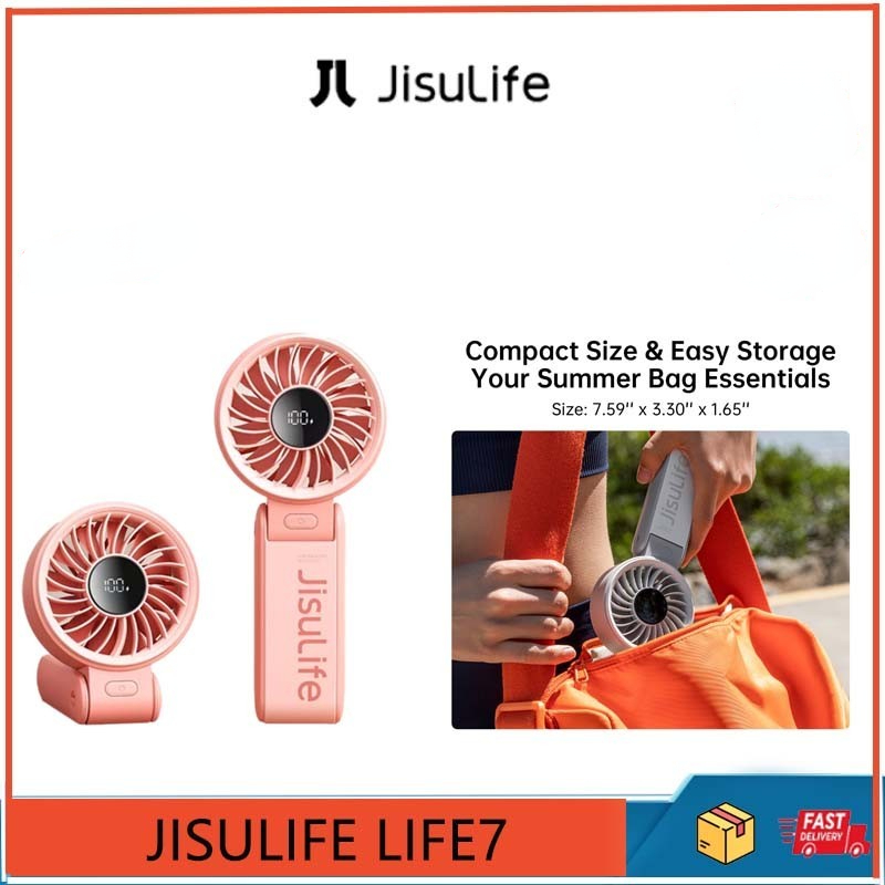 JISULIFE Life7 3600/5000mAh Handheld small fan portable folding small ...