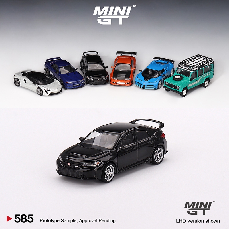 MINI GT 1:64 Model Car Honda Civic Type R Crystal Black Pearl 2023 W ...