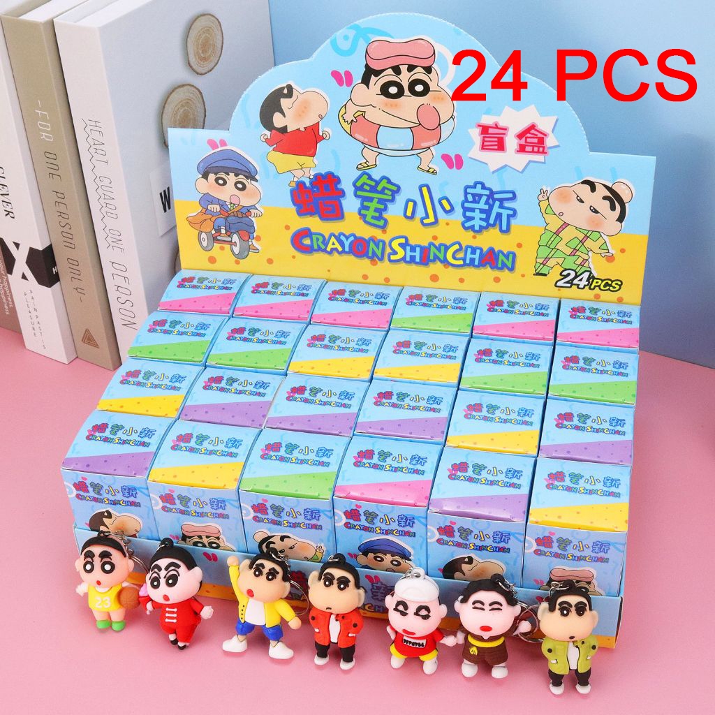 Crayon Shin-chan Blind Dolls Cute Cartoon Keychains Surprise Blind Box ...
