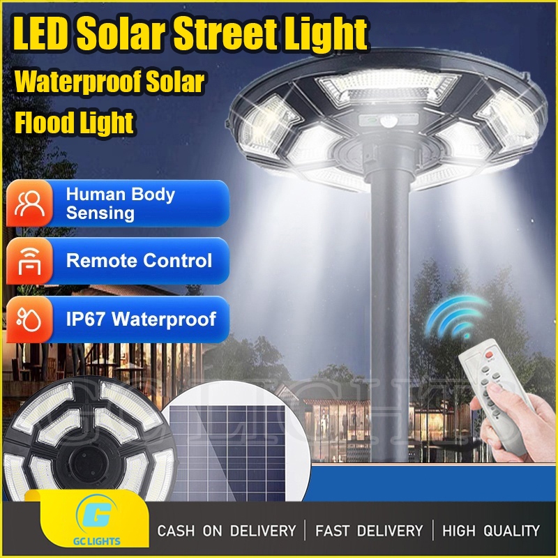GC LIGHTS UFO Solar Street Light Solar Light IP67 Outdoor Waterproof ...
