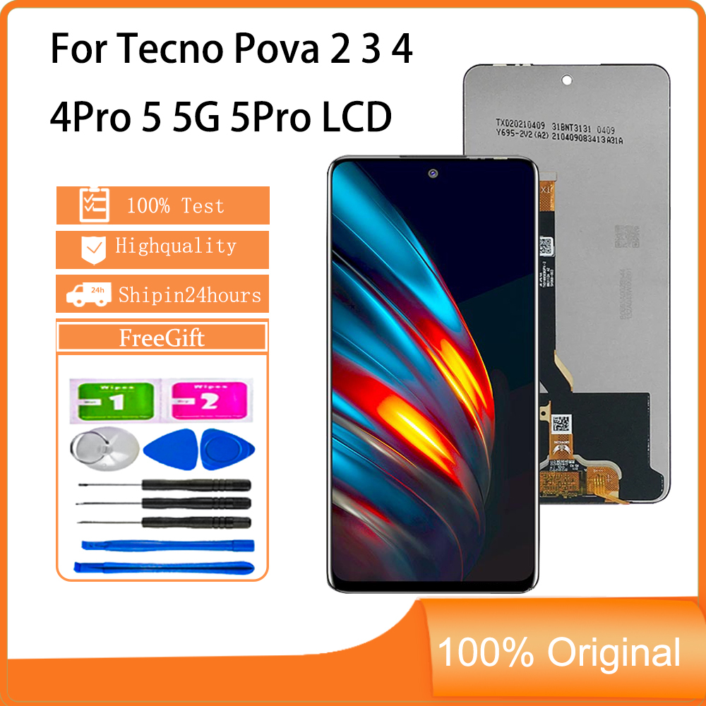 For Tecno Pova Pova 2 Pova 3 Pova 4 Pova 5 Pova 5 Pro Pova 5G LCD Display Touch Screen ...