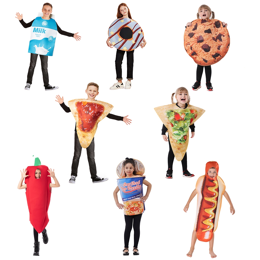 COD Kids Food Mascot Halloween Costume Girls Funny Seafood Instant Noodle Costumes Child Party ...