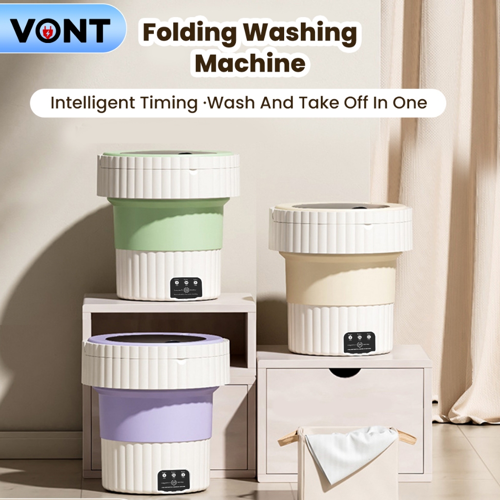 VONT 10L Mini Portable Washing Machine Folding Washing Machine ...