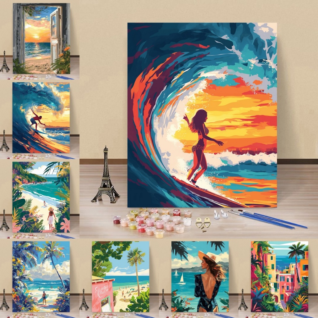 DROFE Paint By Numbers Island Vacation Painting By Number Color by ...