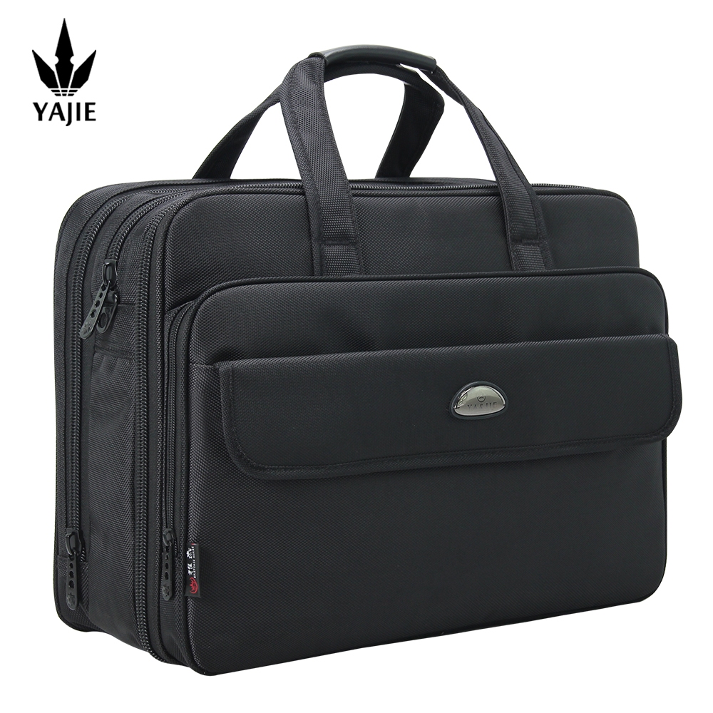 Large capacity business briefcase men's waterproof canvas 15.6 inch 17 ...