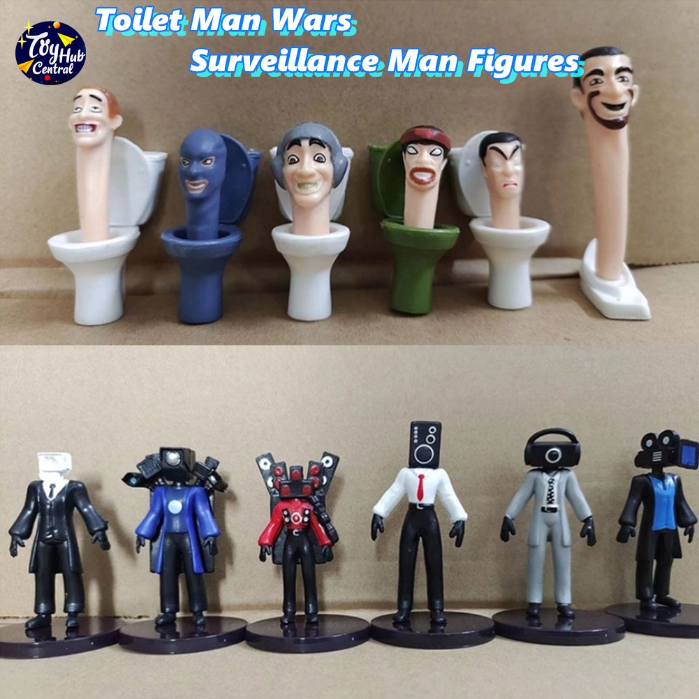 6PCS/12PCS Set Skibidi Toilet Action Figure Simulated Character Desktop ...