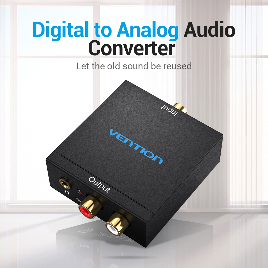 Vention Digital to Analog Audio Converter 192Khz DAC Coaxial Optical to ...