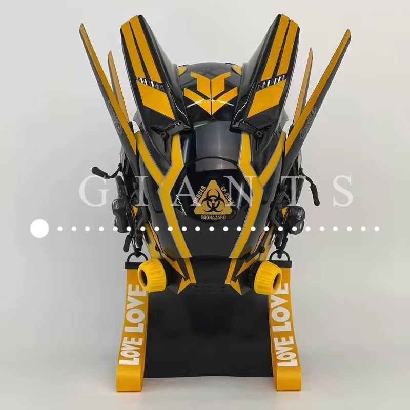 Cyberpunk LED Mask cosplay Mask Technology Helmet Party Mask Black ...