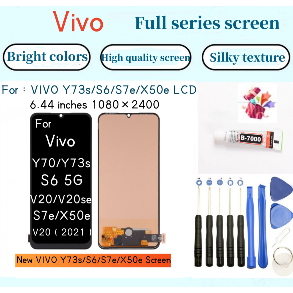 AMOLED Screen Support Fingerprints Suitable For VIVO S6 V20 V20 SE Y73S ...