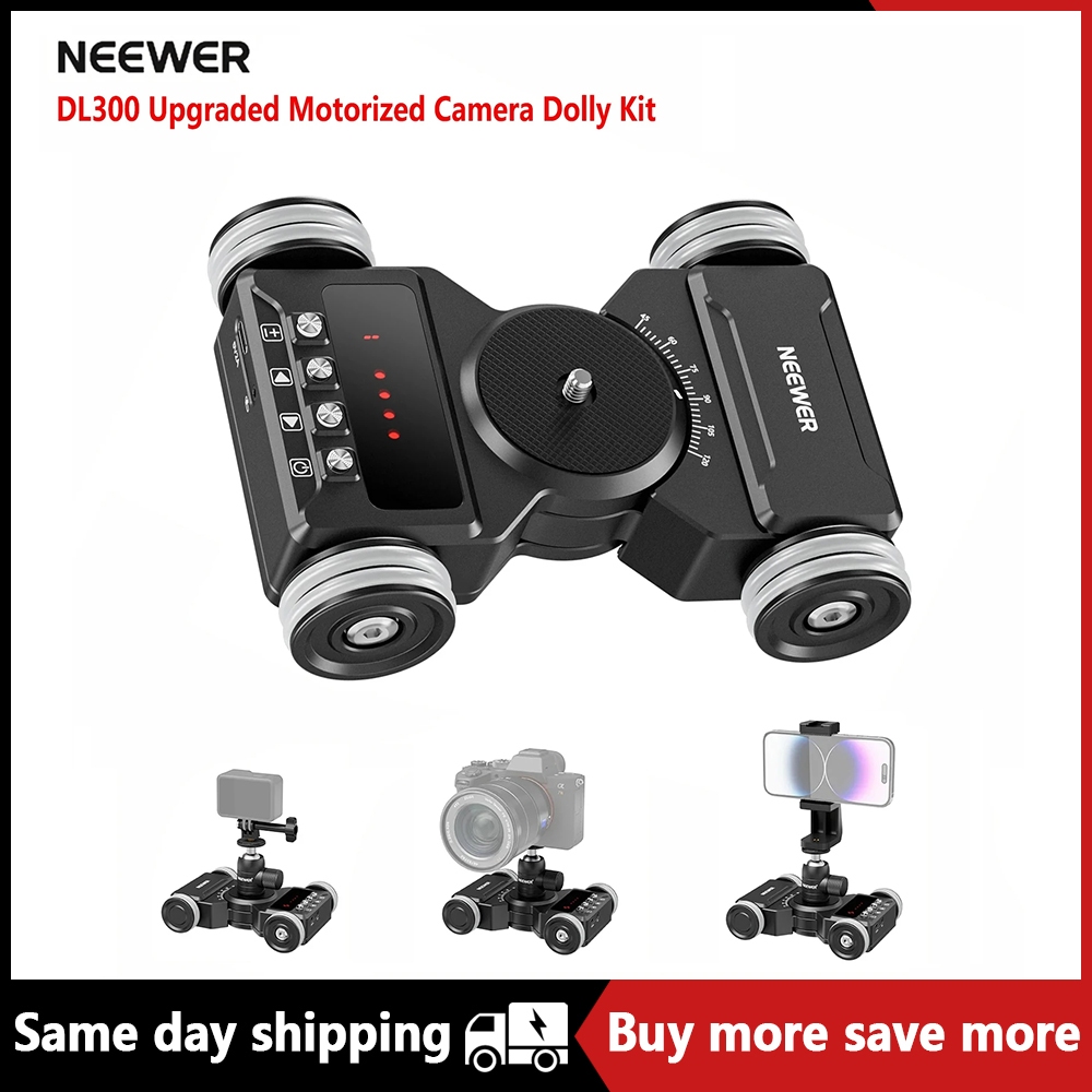 NEEWER DL300 Upgraded Motorized Camera Dolly Kit Ball Head for DSLR ...