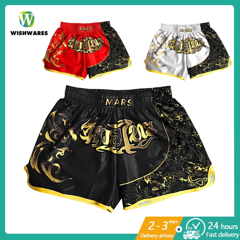 Muay Thai Boxing Shorts Men&Women Training Pants Combat Fighting ...