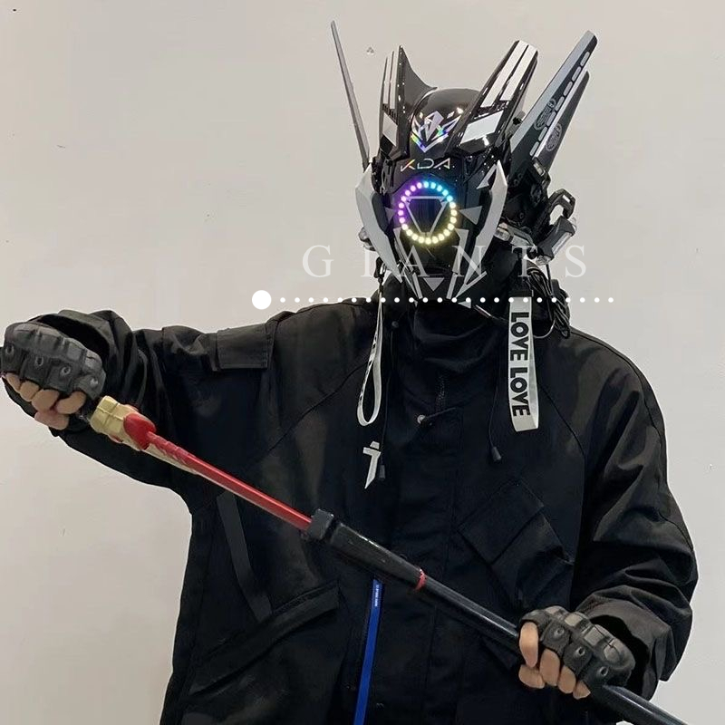 Punk Mask Role-Playing Men Cyberpunk Mask Makeup-Changing Music ...