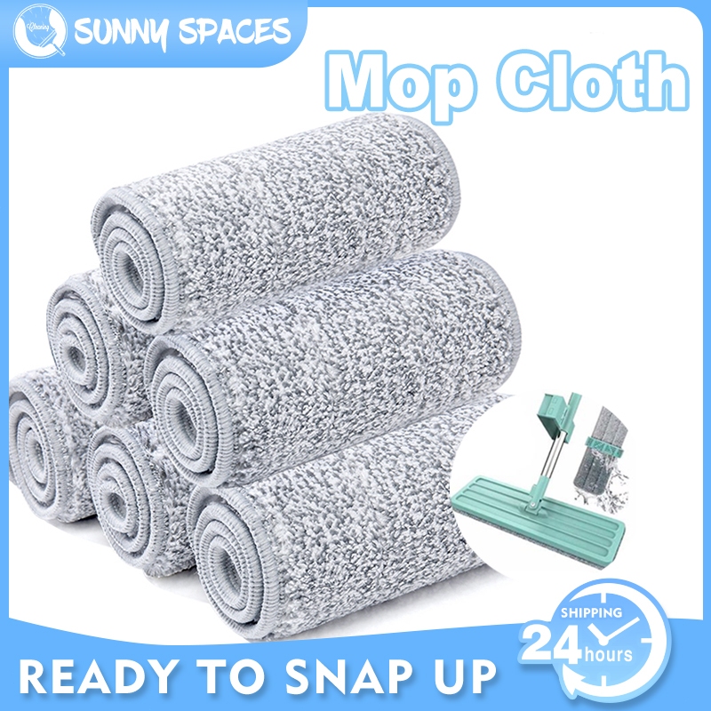 SUNNY SPACES Microfiber Mop Cloth Replacement Floor Mop Cloth Refill Wet And Dry Use Flat Mop ...