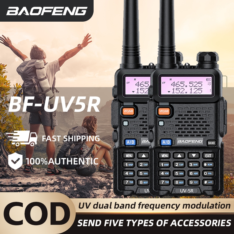 Baofeng UV-5R Two-Way Radio 8Watts Portable Walkie Talkie Dual Band UHF/VHF Radio10km Long Rang ...