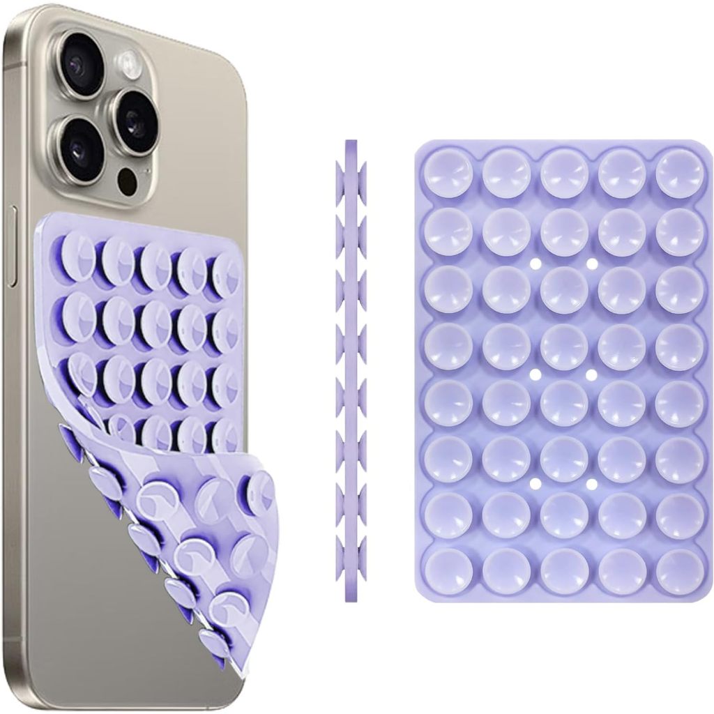 Double Sided Silicone Phone Sticky Grip, Suction Phone Case Mount for ...