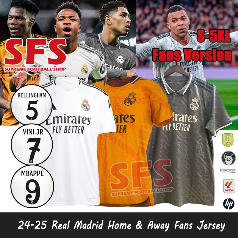 【SFS】 Top Quality 24-25 Real Madrid Soccer Football Jersey Sports ...
