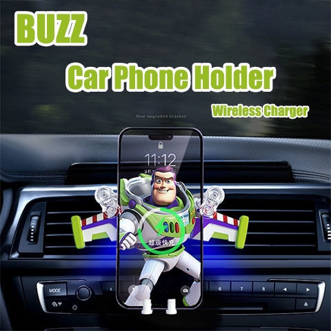 New Buzz Wireless Charger Car Mount Cell Phone Holder Quick Charger for ...