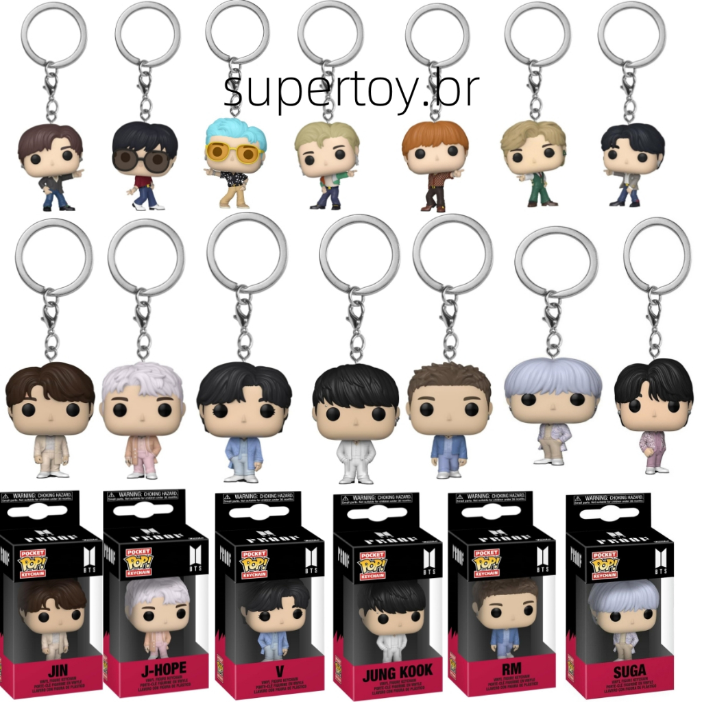 【24-hour Delivery】Funko Pop Keychain: BTS - Dynamite -Jimin V Jung Kook Jin J-Hope RM Suga Rocks ...