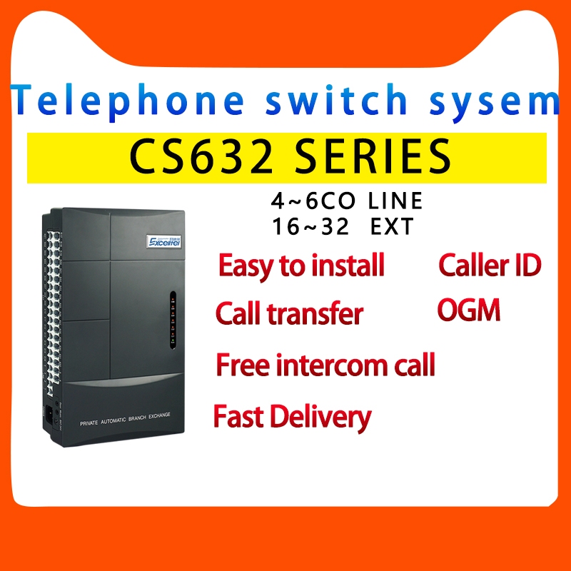 Excelltel intercom mini pbx telephone switch system CS632 series ...